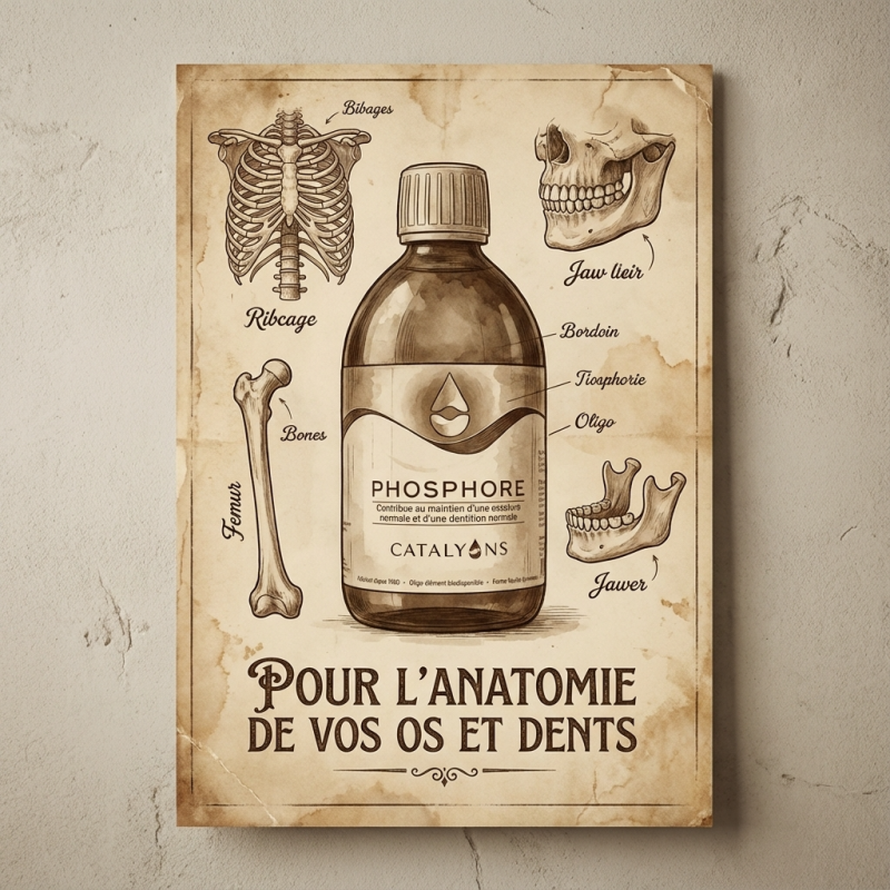 PHOSPHORE 500ml - Solidité des Os, Dents et Énergie - Catalyons