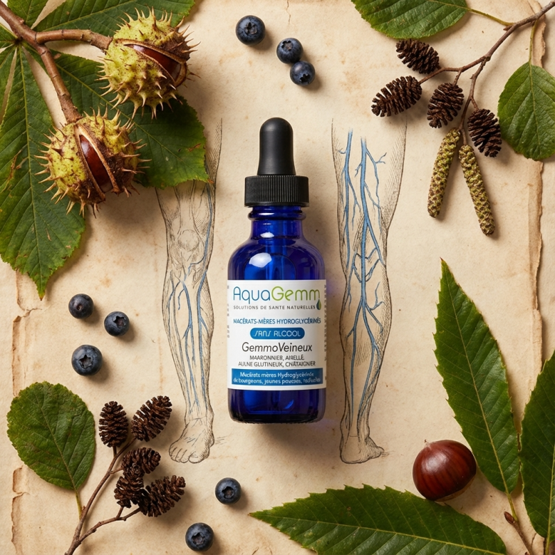 GEMMO VEINEUX AQUAGEMM - Jambes Légères, Confort Circulatoire- Biogemm