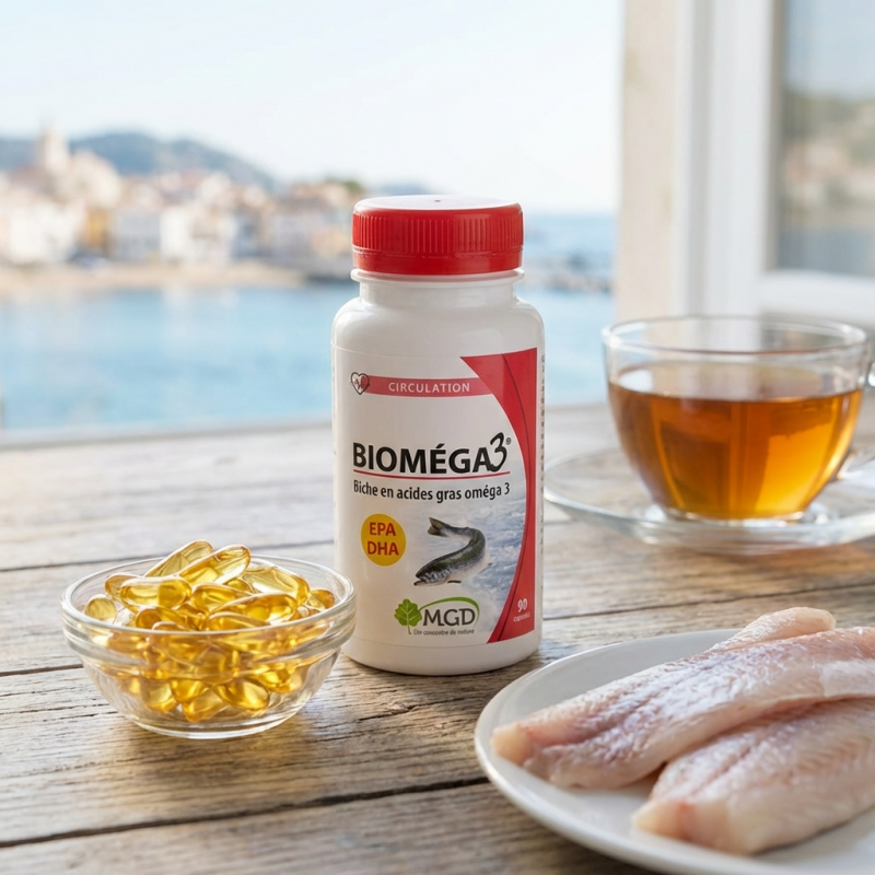 BIOMÉGA 3, 90 caps. - Équilibre Cardiaque et Cérébral - MGD Nature