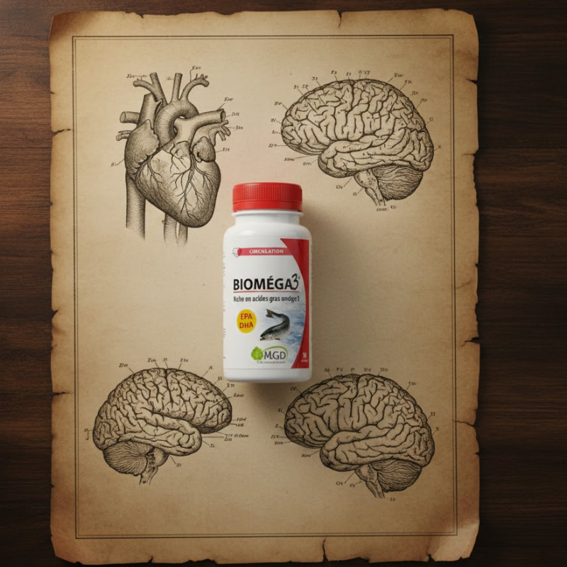 BIOMÉGA 3, 90 caps. - Équilibre Cardiaque et Cérébral - MGD Nature