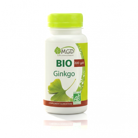 GINKGO BILOBA BIO 200 gél. - Mémoire et Éveil Mental - MGD Nature