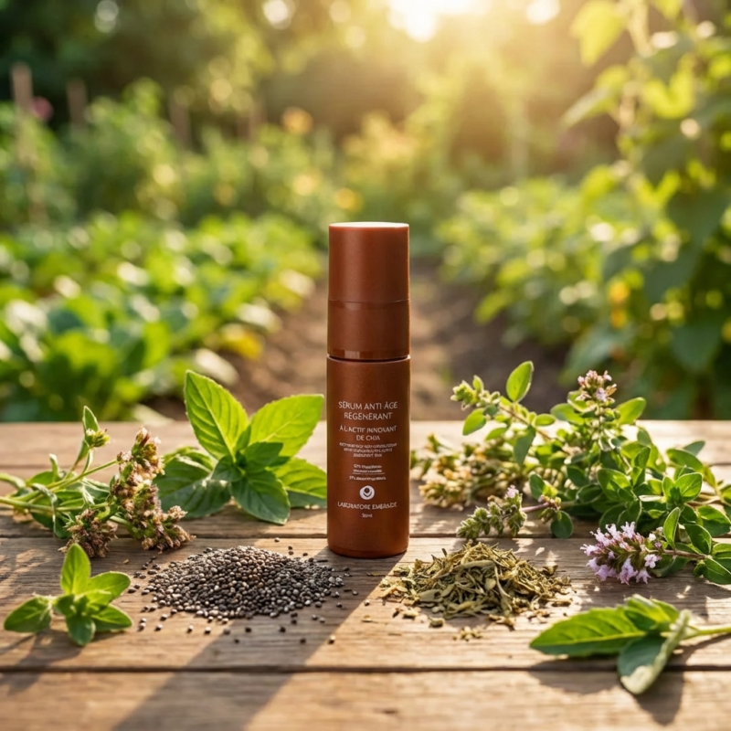 Sérum Anti-Âge Régénérant Naturel - Fermeté et Éclat - Laboratoire Émeraude