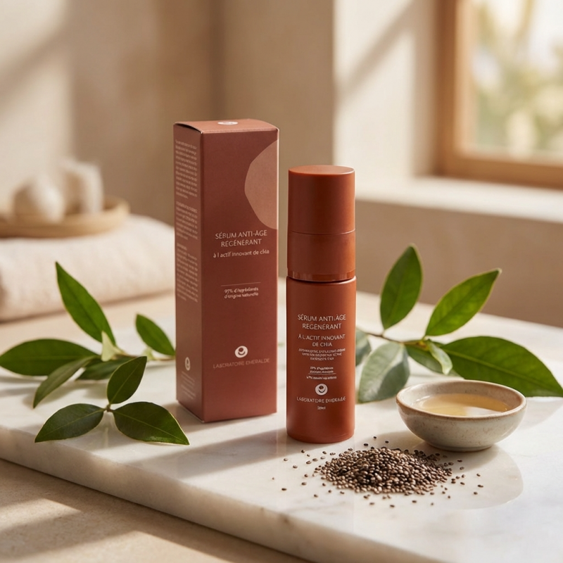 Sérum Anti-Âge Régénérant Naturel - Fermeté et Éclat - Laboratoire Émeraude